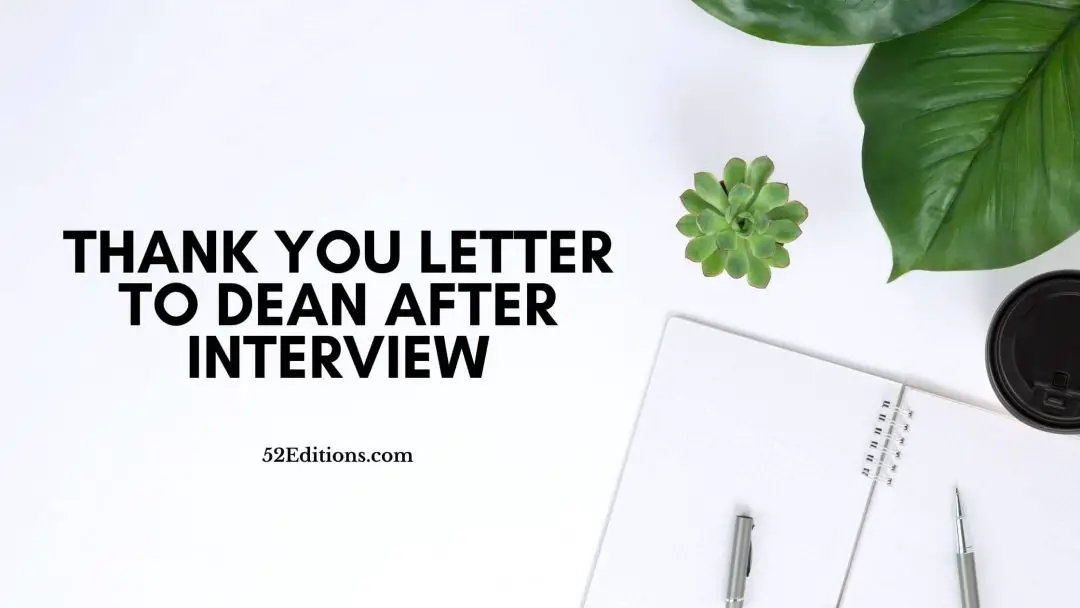 Thank You Letter To Dean After Interview // Get FREE Letter Templates ...