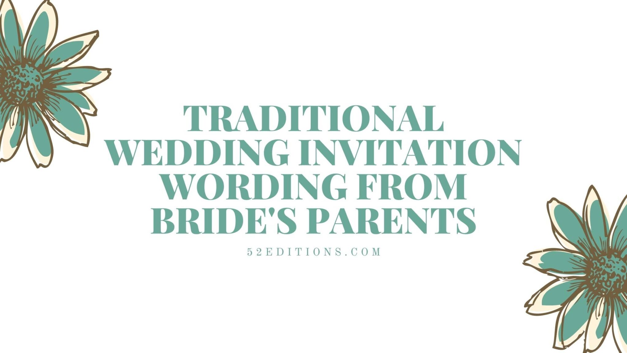 Traditional Wedding Invitation Wording From Bride's Parents // Get FREE ...