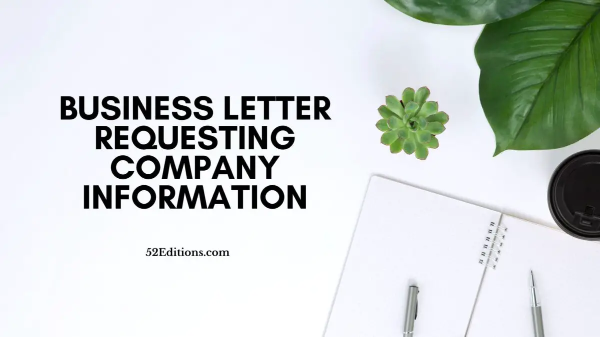 Business Letter Requesting Company Information // Get FREE Letter ...